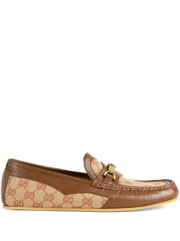 Gucci Interlocking G Horsebit Driving Shoes - Brown  display picture 1