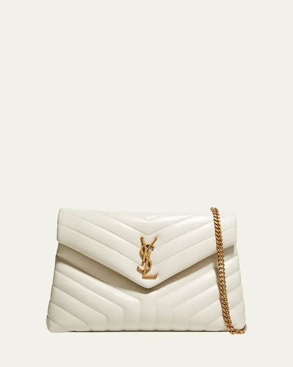 Saint Laurent Loulou Medium Shoulder Bag - Crema Soft
