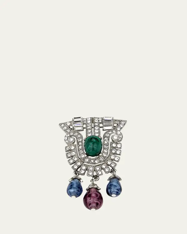 BEN-AMUN Crystal -drop Brooch