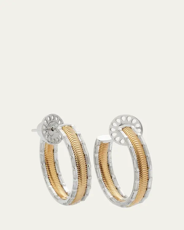 Nikos Koulis Feelings Two-tone Diamond Hoop Earrings