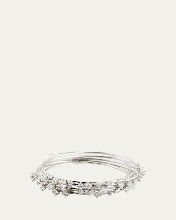 MATTIA CIELO 18k Diamond Spiral Bracelet