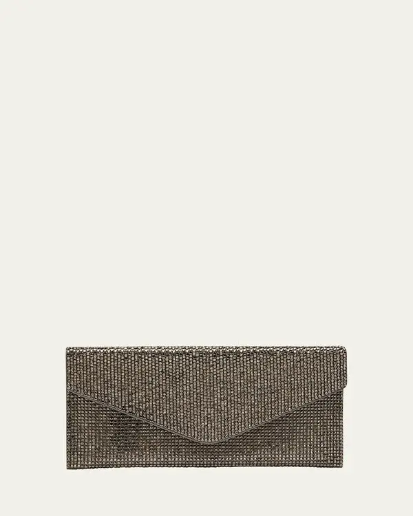 Judith Leiber Envelope Beaded Clutch - Prosecco