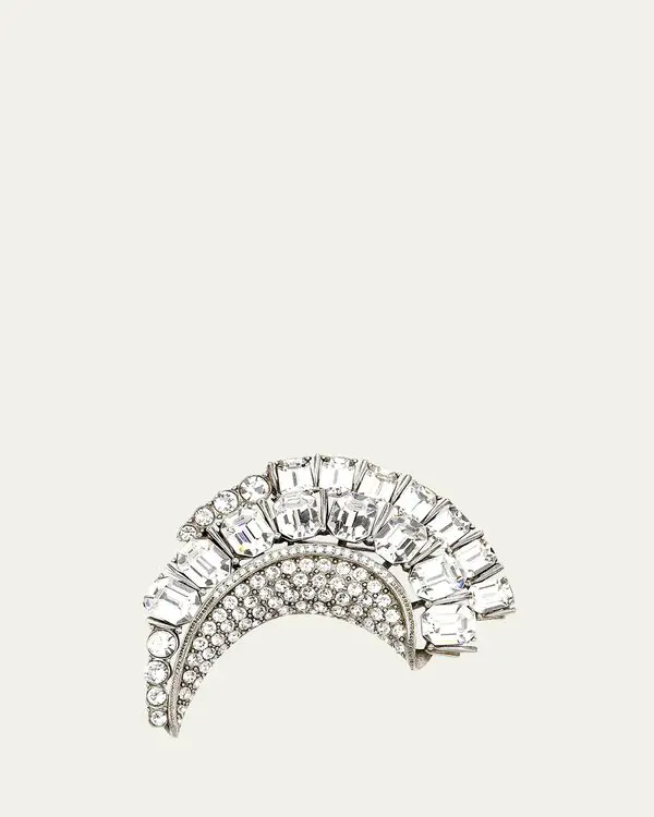 BEN-AMUN Half-moon Crystal Brooch