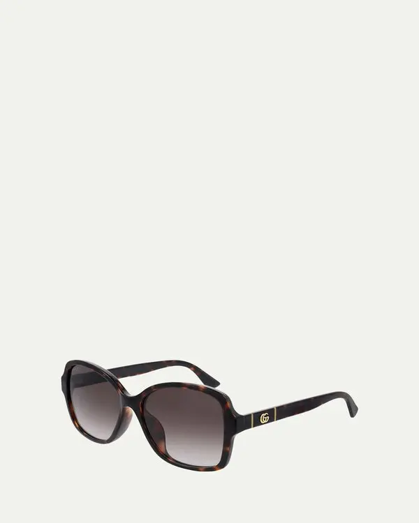 Gucci Square Sunglasses - Havana