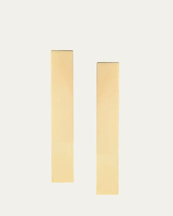 Established 14k Flat Bar Stud Earrings