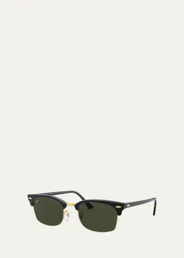 Ray-ban Half-rim Acetate Sunglasses - Black | Editorialist