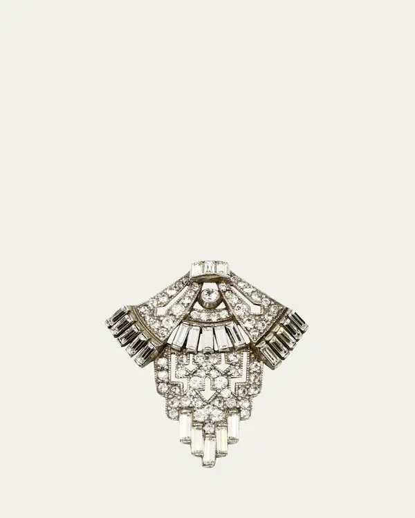 BEN-AMUN Crystal Deco Brooch