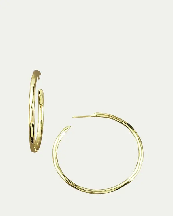 Ippolita 18k Large Faceted Hoop Earrings - Gold