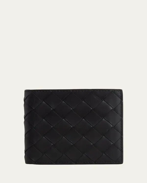 Bottega Veneta Intrecciato Leather Bifold Wallet - Black