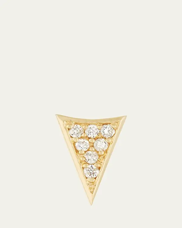 SYDNEY EVAN 14k Diamond Triangle Stud Earring - Yellow Gold