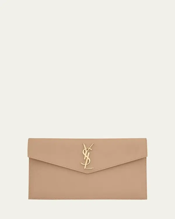 Saint Laurent Uptown Pouch - Dark Beige