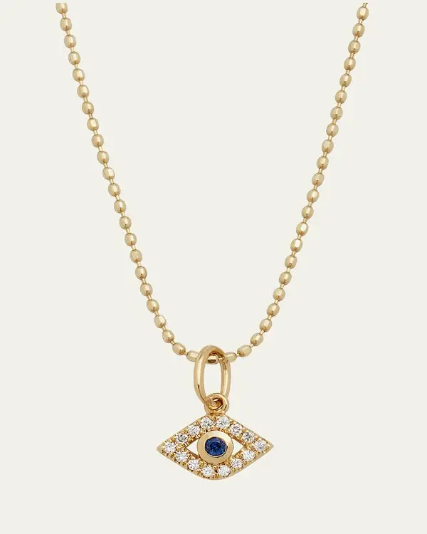 SYDNEY EVAN 14k Evil Eye Charm Necklace - Gold