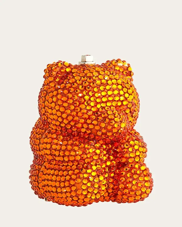 Judith Leiber Gummy Teddy Bear Pillbox - Orange