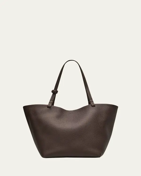 THE ROW Park Tote Three In Lux Grained Calfskin - Deos Deep