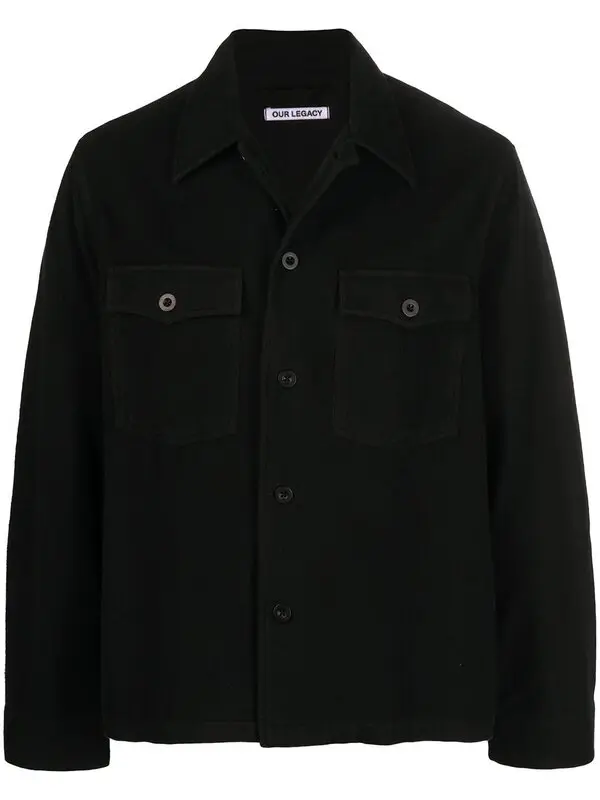 Our Legacy Button-up Shirt Jacket - Black