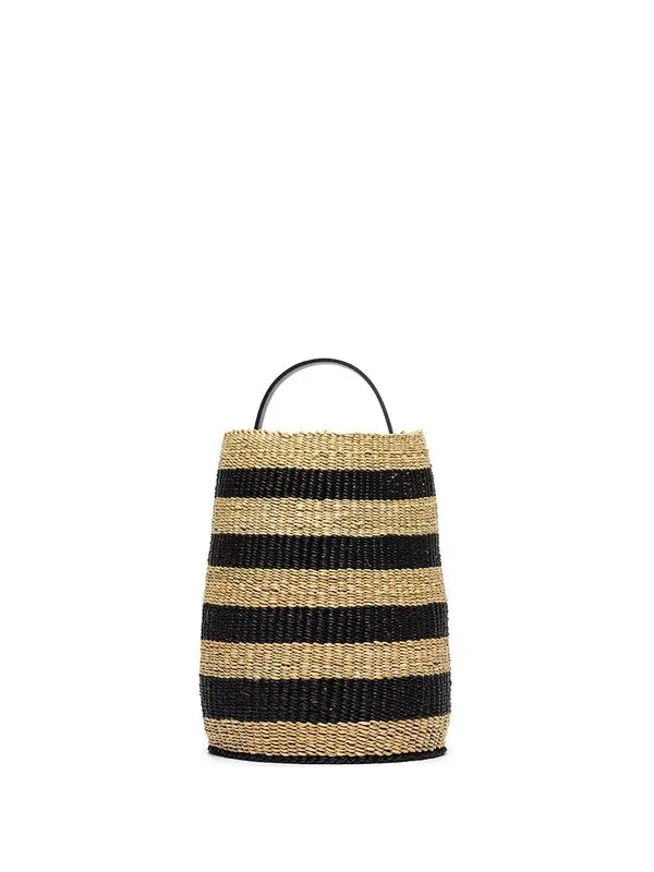 Ines Bressand Akamae N.22 Stripe-Pattern Bucket Bag In