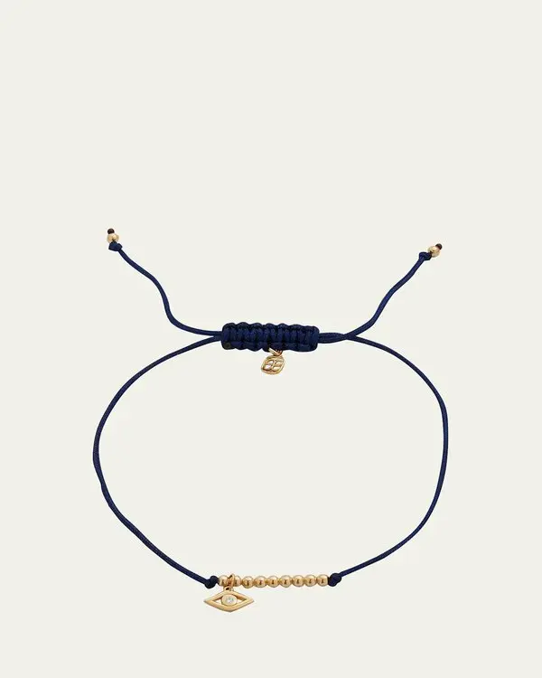 SYDNEY EVAN Diamond Evil Eye Bracelet - Blue