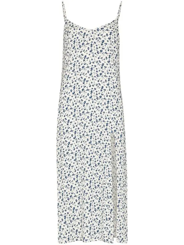 Floral Crimini Slip Dress Reformation Crimini, Gwen Yellow Floral