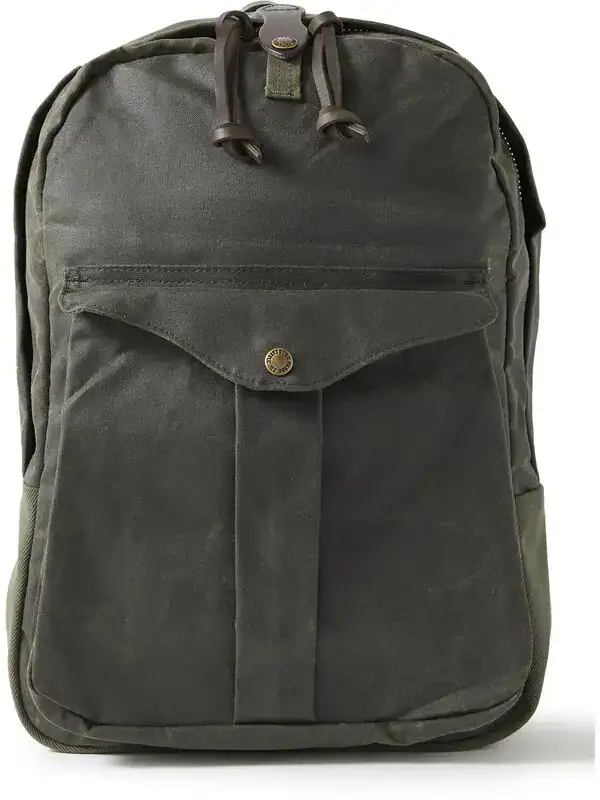 Filson Journeyman Leather-Trimmed Canvas And Twill Backpack