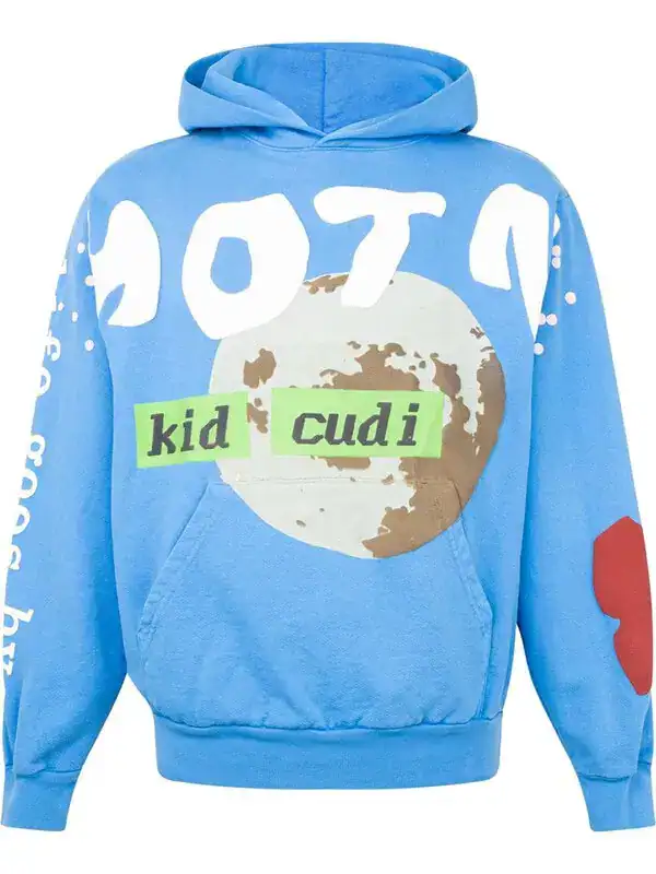 Kid Cudi X Cactus Plant Flea Market For Motm Iii Hoodie - Blue