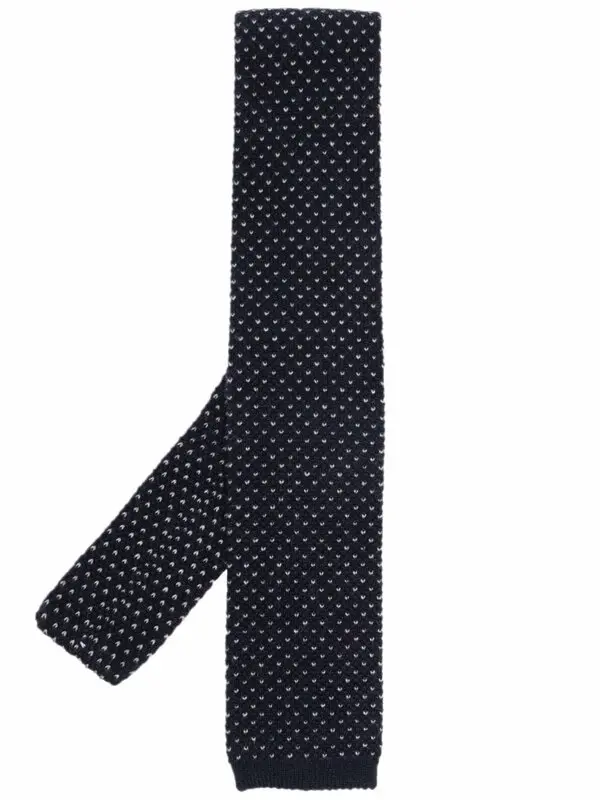 Brunello Cucinelli Woven Straight-edge Tie - Blue