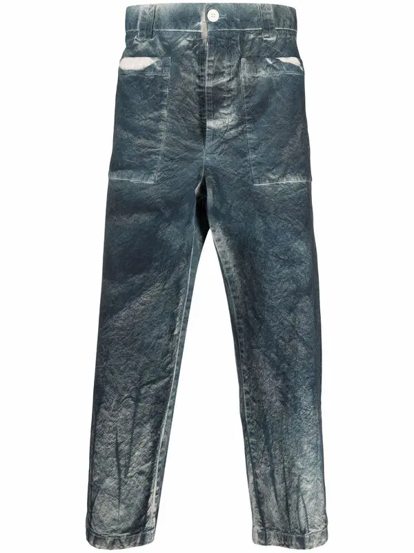 Sunnei Bleached-effect Cropped Trousers