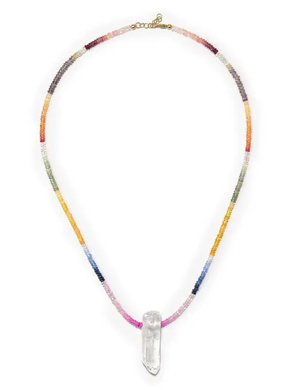 ROXANNE FIRST 9kt Yellow Sapphire Amulet Necklace - Gold