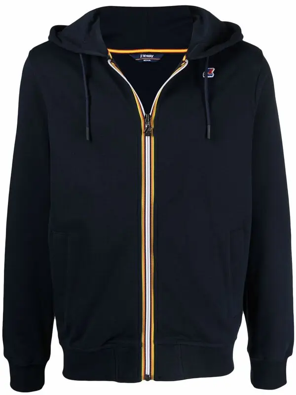 K-WAY Logo Patch Zipped Hoodie