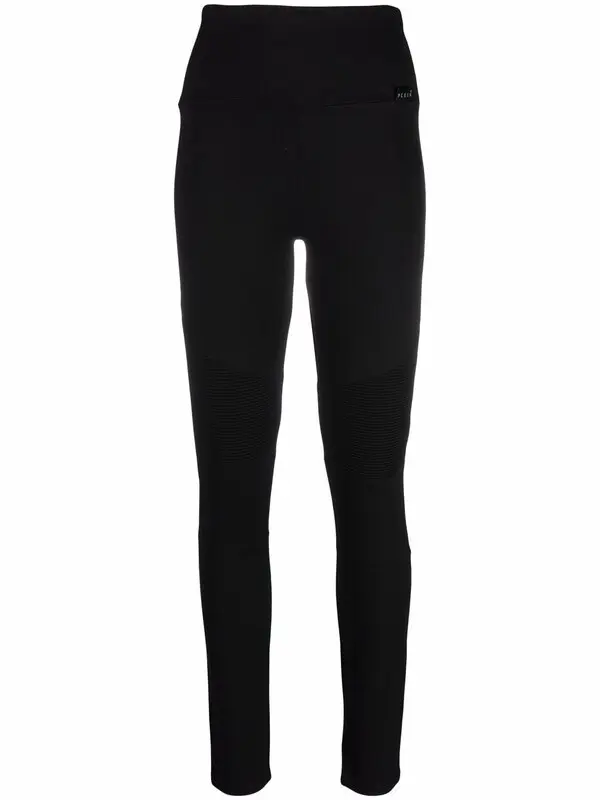 Philipp Plein Ribbed-panel Biker Leggings - Black