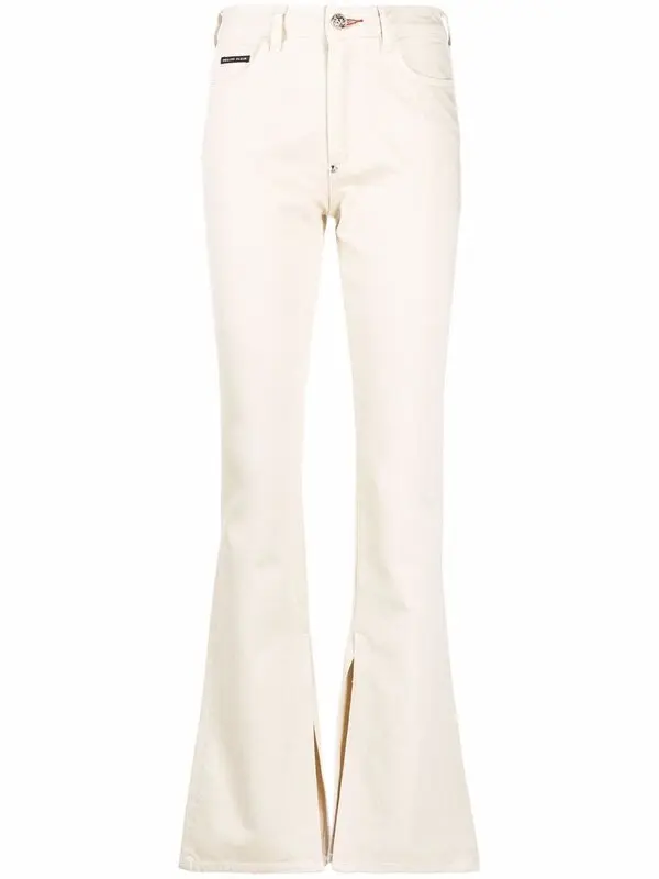 Philipp Plein High-waisted Flared Jeans - Neutrals