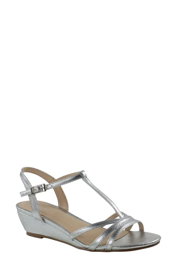 Paradox London Pink Tessa Wedge Sandal Metallic Editorialist