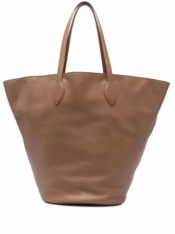 Khaite Osa Medium Leather Tote Bag - Brown | Editorialist