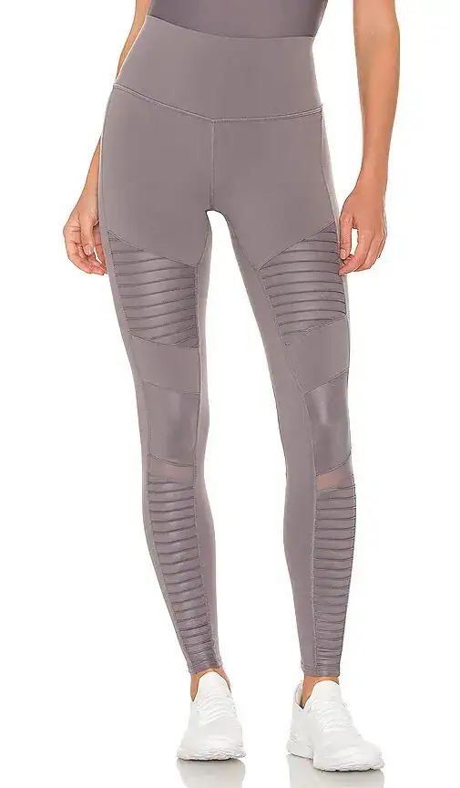 Alo Yoga High Waist Moto Legging In Lavender In Purple Dusk 39