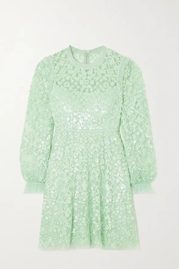 mirabelle sequin mini dress BHLDN Needle & Thread Mirabelle Sequin Mini Dress Size 0
