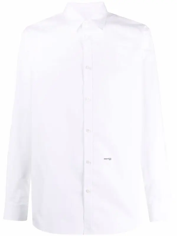 Dsquared2 Embroidered-logo Detail Shirt - White