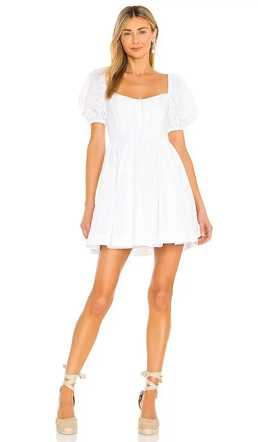 For Love Lemons Jean Mini Dress White Editorialist