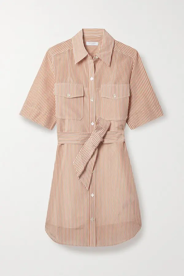 equipment striped shirt dress Equipment Lizza Shirt Dress Drawstring Long Sleeve Striped Black White Size  10