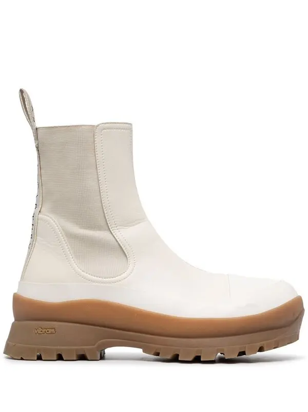 Stella McCartney Trace Logo-print Boots - Neutrals