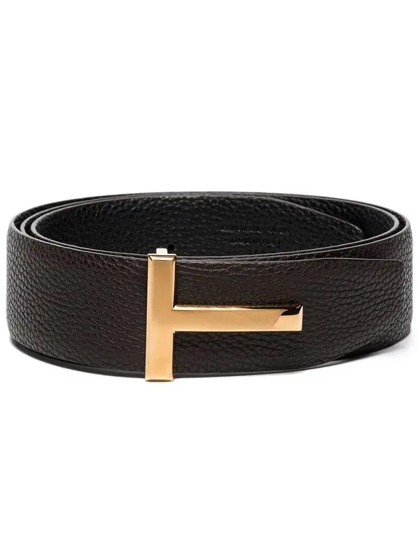 TOM FORD Reversible T-buckle Belt - Black
