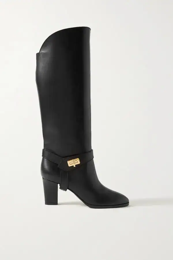 Givenchy Eden Leather Knee Boots In Black 50% Off Editorialist