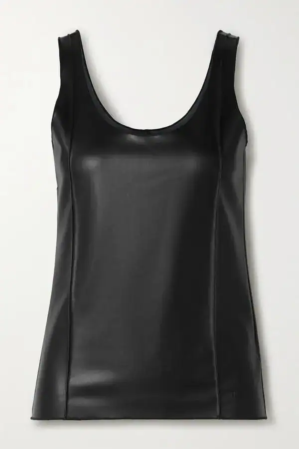 Peter Do Faux Leather Tank Top In Black - 50% Off | Editorialist