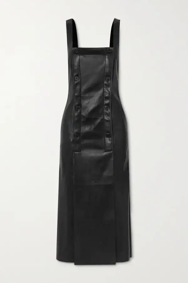 nanushka black leather dress Nanushka Halterneck faux-leather Dress | Brown