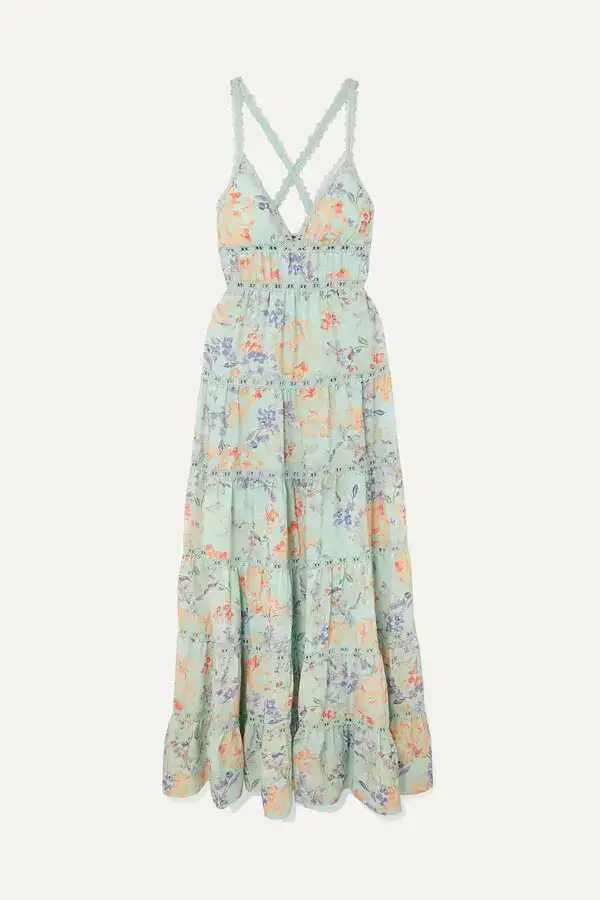 anora maxi dress astr the label astr the label Anora Floral Tiered Maxi Dress