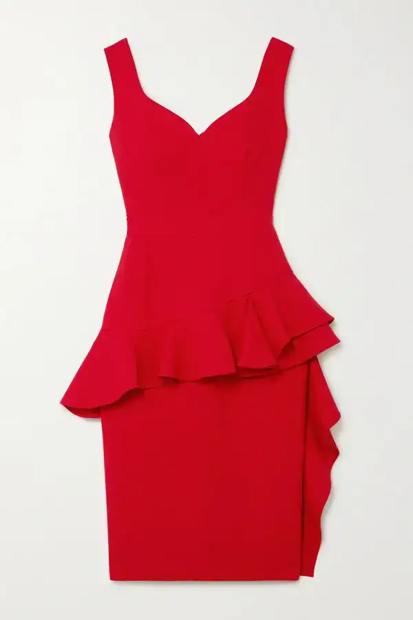 alexander mcqueen peplum dress Alexander McQueen Black Cotton/Wool Cap Sleeve Peplum Dress Sz.38/US 2
