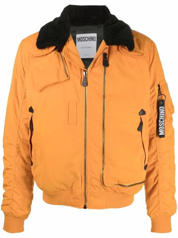 Moschino Logo-keyring Bomber Jacket