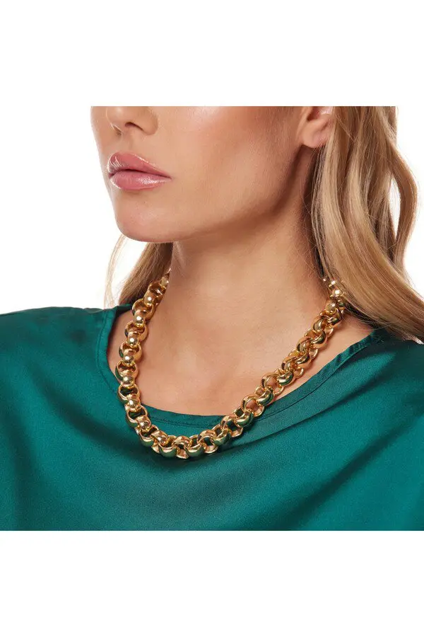 KENNETH JAY LANE Tone Chain Necklace With Toggle Clasp
