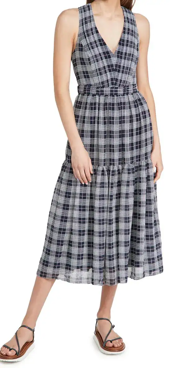 Club Monaco Cross Back Dress - Multi | Editorialist