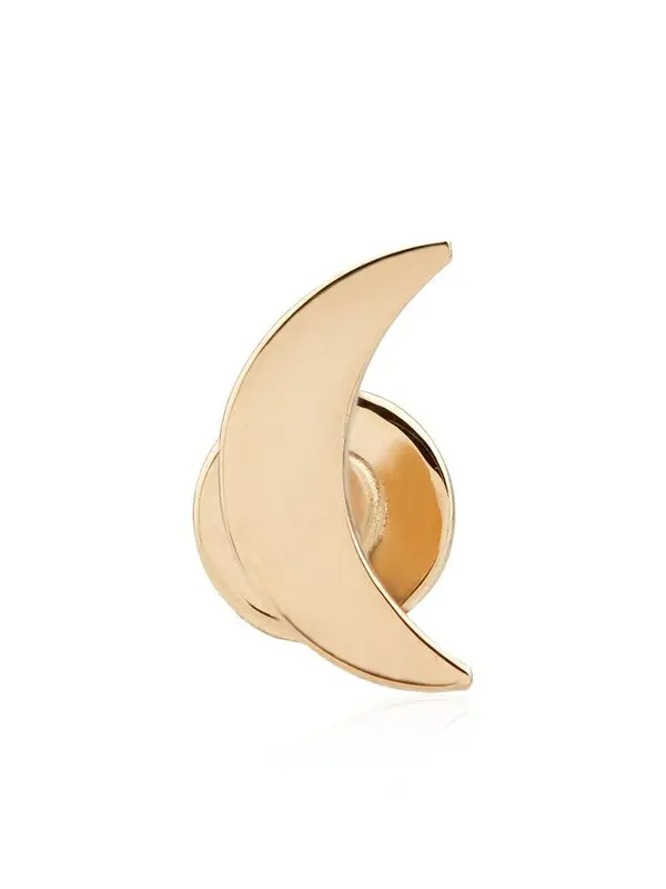 OTIUMBERG 14kt Yellow Moon Single Stud Earring