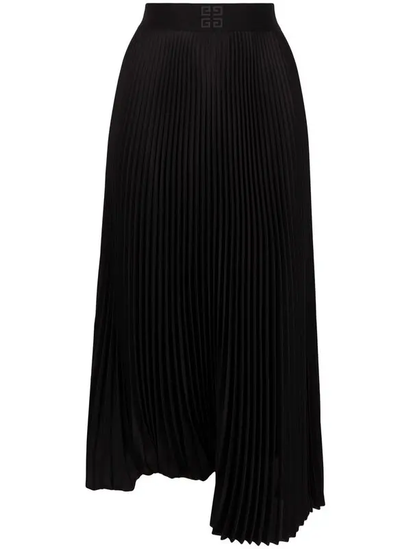 Givenchy 4g Asymmetric Pleated Skirt