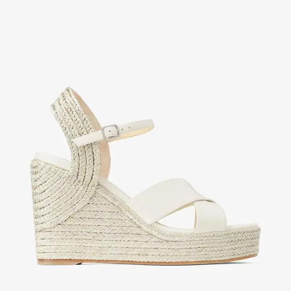 JIMMY CHOO Dellena 100 Wedge Sandals - Neutral